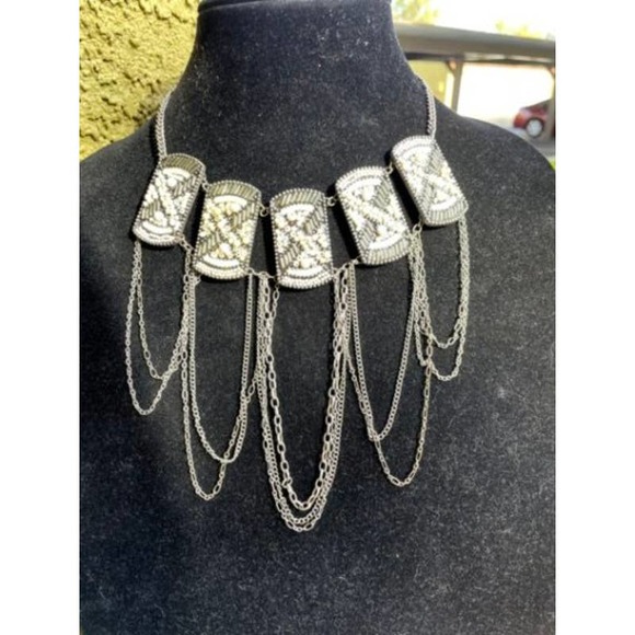Express | Jewelry | 4 Express Boho White Beaded Statement Necklace ...